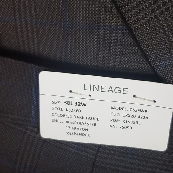 Lineage | Suits & Blazers | Lineage Performance 2 Button Slim Fit Suit ...